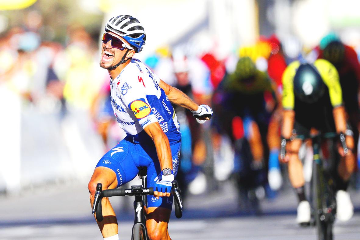 Emotional Alaphilippe dedicates win to his dad - Taipei Times
