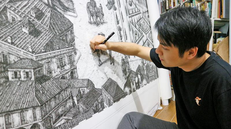 Artist depicts joy, sorrow of humans in migration - Taipei Times