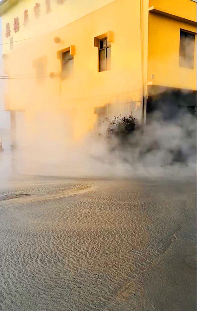 Mud volcano erupts at Pingtung temple, prompting cleanup - Taipei Times