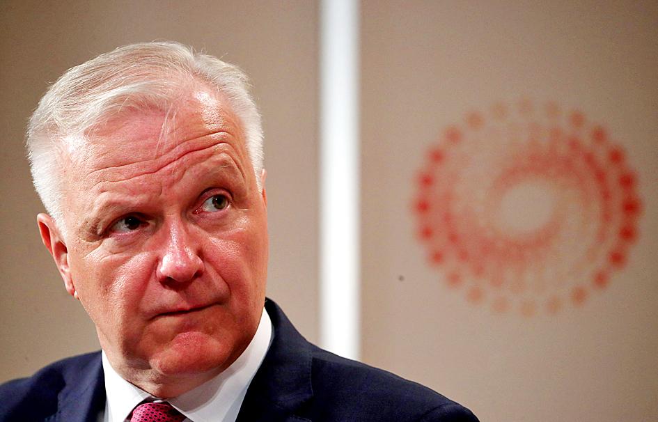 ECB’s Olli Rehn wants rate hike to halt inflation - Taipei Times