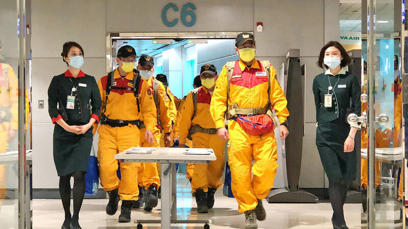 Taiwan search-and-rescue team returns from Turkey - Taipei Times
