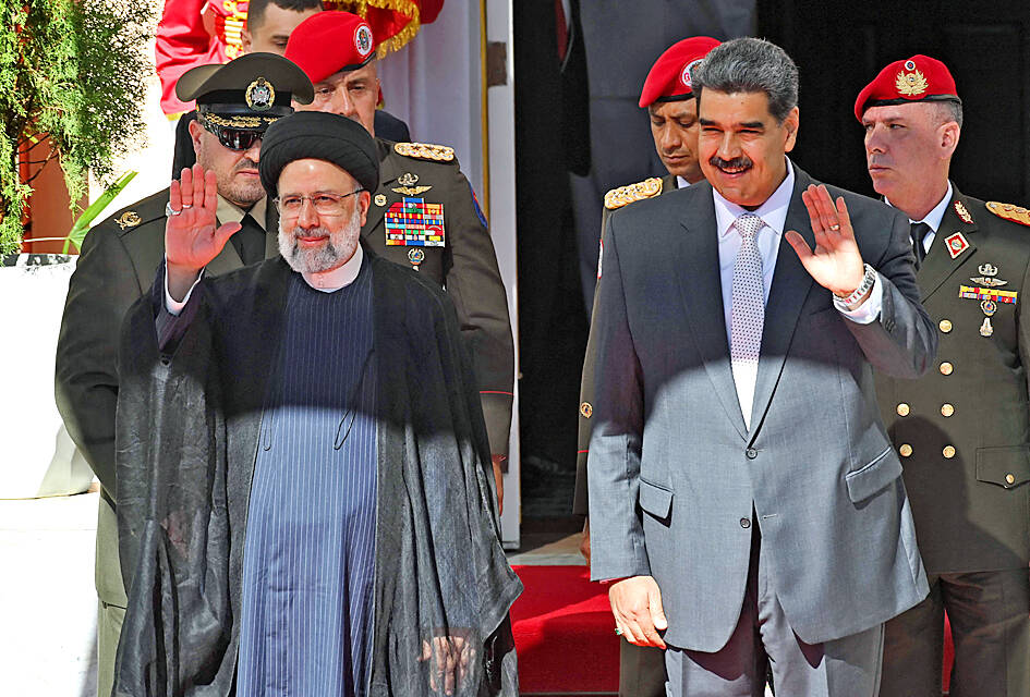Iranian leader starts Venezuela visit - Taipei Times