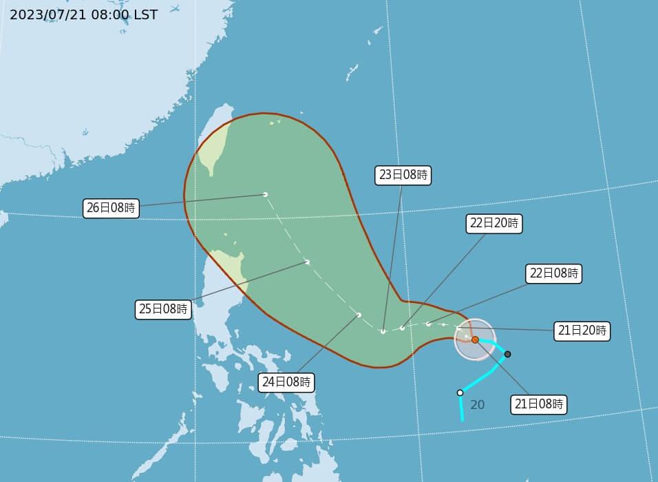 Tropical Storm Doksuri forms, but path unclear - Taipei Times