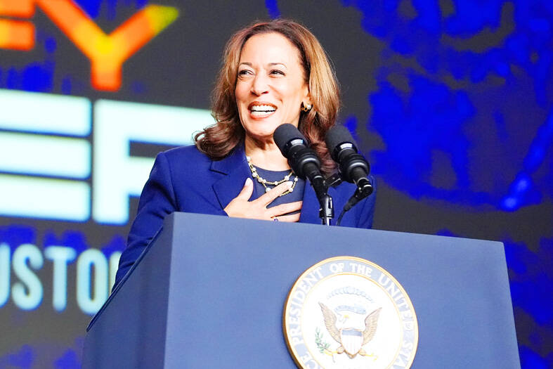 Harris meeting six potential running mates - Taipei Times