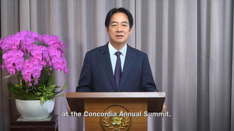 Lai to address Concordia Annual Summit - Taipei Times